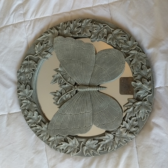 Source Unknown | Wall Decor | Decorative Mirrored Wall Butterfly Plaque ...